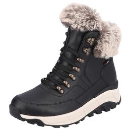 Rieker Sport Damen RIEKER Sport Winterboots Hightop Sneaker, Schn&uuml;rboots, Winterschuh mit Lammwollfutter schwarz 39