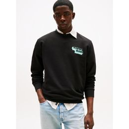 Tommy Jeans Herren Sweatshirt &raquo;TJM REG STACK CREW EXT&laquo;, Mit Rundhalsausschnitt schwarz 4XL