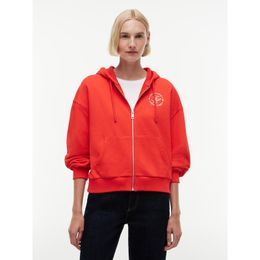 Tommy Hilfiger Damen Kapuzensweatjacke &raquo;TH ROUNDAL ZIP-UP HOODIE&laquo; Baumwolle, Kapuze, K&auml;ngurutaschen L (42/44)