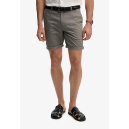 Superdry Herren Chinoshorts &raquo;PREMIUM REGULAR CHINO SHORT&laquo; aus Baumwollmischung mit Elasthan, Relaxed Fit, unifarben, knielang grau 38, N-Gr