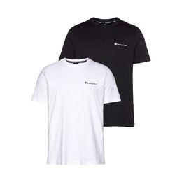 Champion Herren T-Shirt Packung, 2er-Pack, 2er-Pack, mit Rundhalsausschnitt, Kurzarm-Design, aus Baumwolle schwarz-wei&szlig; XL (52)