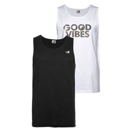 OCEAN SPORTSWEAR Herren Tanktop 2er-Pack, in Baumwoll -Qualit&auml;t schwarz-wei&szlig; M (48/50)