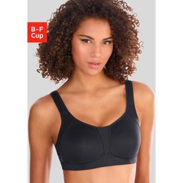 active by Lascana LASCANA ACTIVE Sport-BH ohne B&uuml;gel mit breiten, leicht wattierten Tr&auml;gern schwarz 95, Cup C Sport-BH