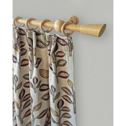 Garesa Gardinenstange &raquo;Digo&laquo; 1 l&auml;ufig-l&auml;ufig Fixma&szlig; Fixl&auml;nge 120, 160, 200 cm, mit Ringe beige B/L: 120cm, 1 l&auml;ufig