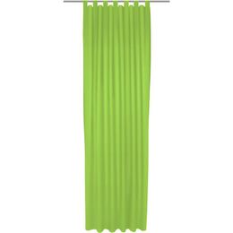 WIRTH Vorhang &raquo;Umea&laquo; Schlaufen 1 Stk. tlg. gr&uuml;n Jacquard, Polyester 245cm, Schlaufen, 132cm
