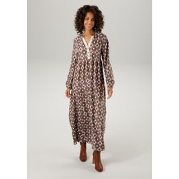 Aniston Casual Damen Aniston CASUAL Maxikleid mit fantasievollem Mandala-Druck bunt 40, N-Gr