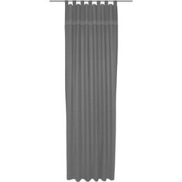 WIRTH Vorhang &raquo;Wiessee&laquo; Schlaufen 1 Stk. tlg. grau Jacquard, Baumwolle, Leinen, Modal 75cm, Schlaufen, 125cm