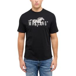 Mustang Herren Mustang T-Shirt &raquo;Austin-Logoprint&laquo; Regular fit schwarz M