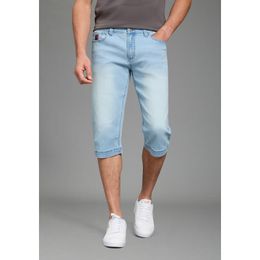 Bruno Banani Herren Jeansbermudas &raquo;Hutch-Bermuda&laquo; Straight-Fit, normale Leibh&ouml;he, aus elastischem Denim-Material blau 40, L&auml;nge 32