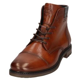 Bugatti Herren Bugatti Schn&uuml;rboots Stiefel, Schn&uuml;rstiefelette, Business-Boots mit Rei&szlig;verschluss braun 42