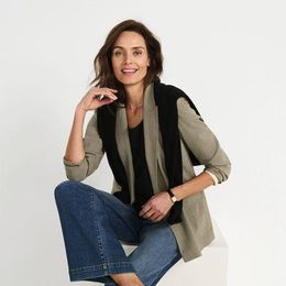 LANDS' END Blazer f&uuml;r Damen, Damen, size: regular, Braun, Viskose/Polyester-Mischung, by Lands' End