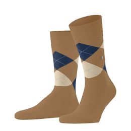 Burlington Herren Socken &raquo;King&laquo; Einheitsgr&ouml;&szlig;e 40-46, Argyle-Muster, -Clip braun 46