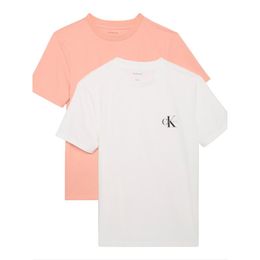 Calvin Klein Jeans Damen T-Shirt &raquo;MONOLOGO CN 2 PACK TEE&laquo; Packung, 2er-Pack, 2 Stk., Logoschriftzug rosa XL (44)