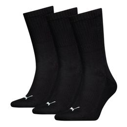 Puma Herren Puma Socken &raquo;Puma UNISEX CUSHIONED NEXT CREW 3P&laquo; 3 Paar, 3 Stk. tlg. mit Zonenpolsterung f&uuml;r zus&auml;tzlichen Komfort schwarz 43-46