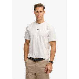 Superdry Herren Rundhalsshirt &raquo;MICRO LOGO TSHIRT&laquo; mit Micro-Marken-Logo wei&szlig; XXL