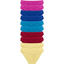 bonprix Damen bonprix Slip &raquo;Slip (10er Pack)&laquo; Packung, 10 Stk. bequeme Passform, aus Baumwolle, verschiedene Farben, im 10er Pack rosa 44/46 (L), 10 
