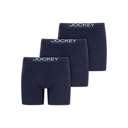 Jockey Herren Langer Boxer &raquo;Cotton Stretch&laquo; eng anliegend, hoher Tragekomfort blau XXL