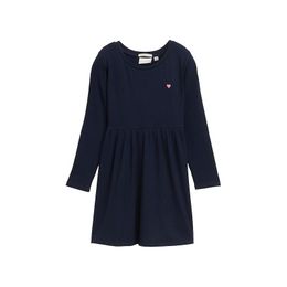 Tom Tailor M&auml;dchen Tom Tailor Midikleid Ohne Taschen in Ripp-Optik, mit Stretch blau 128/134, N-Gr