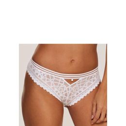 s.Oliver Damen s.Oliver Slip &raquo;Milene&laquo; mit edlem Bund und modischem Accessoire vorne mittig wei&szlig; 44/46