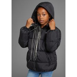 Kangaroos M&auml;dchen Kangaroos Winterjacke &raquo;Outdoor Steppjacke mit Kangaroos Logo-Druck f&uuml;r M&auml;dchen&laquo; mit Kapuze Warme Steppjacke mit reflektierenden 