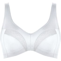 Naturana Damen Soft-BH &raquo;Comfort Straps&laquo; 1 Stk. nahtlose Cups, breite Tr&auml;ger, ohne B&uuml;gel, elastisch, bequem, feminin wei&szlig; 80, Cup C