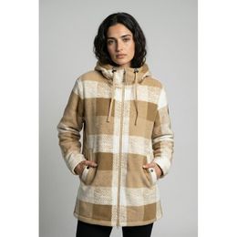 Icepeak Damen Fleecejacke &raquo;Icepeak PAPAIKOU&laquo; mit Kapuze, lockere Passform beige XL