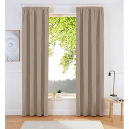 OTTO home Vorhang &raquo;SOLA&laquo; Kr&auml;uselband 1 Stk. tlg. Breite:130 cm, 1 Schal, einfarbig, Verdunkelung grau Polyester, Polyester 145cm, Kr&auml;uselband, 130cm