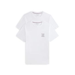 Tommy Hilfiger Herren T-Shirt &raquo;2 PACK CHEST GRAPHIC REG TEES&laquo; 2 wei&szlig; XL