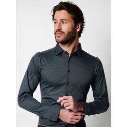 DESOTO Herren DESOTO Langarmhemd &raquo;Jerseyhemd Casual Kent&laquo; blau XXL, N-Gr