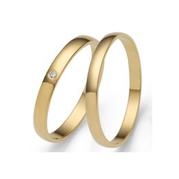 Firetti Unisex Trauring &raquo;Schmuck Geschenk Gold Hochzeit Ehering Trauring "LIEBE"&laquo; Made in Germany, wahlweise mit oder ohne Brillant gold 50, 0,01 SI =