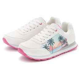 Lascana Damen Lascana Sneaker &raquo;Freizeitschuh, Schn&uuml;rhalbschuh,&laquo; NEU mit raffiniertem St&auml;dte-Druck und herausnehmbarer Innensohle 43