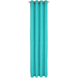 WIRTH Vorhang &raquo;Holmsund 288g/qm&laquo; &Ouml;sen 1 Stk. tlg. blau Chenille, Polyacryl 160cm, &Ouml;sen, 172cm