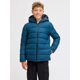 Jack & Jones Jack & Jones Junior Herren Steppjacke &raquo;JCOPOINT PU PUFFER JACKET BF JNR&laquo; mit Kapuze blau 152