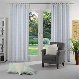 WIRTH Vorhang &raquo;Telfort&laquo; Schlaufen 1 Stk. tlg. blau Jacquard, Baumwolle, Polyester 145cm, Schlaufen, 132cm