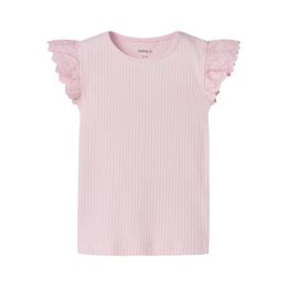 name it M&auml;dchen T-Shirt &raquo;NMFHAVELLE CAP SL TOP&laquo; Baumwollmischung, normal geschnitten rosa 92