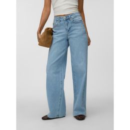 V&eacute;ro Moda Vero Moda Damen Weite Jeans &raquo;VMSANDIE-STRETCH MR WIDE JNS RA3133 NOOS&laquo; Baumwollmischung, wide fit, mid waist blau 26, L&auml;nge 32