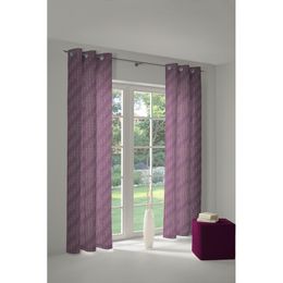 Adam Vorhang &raquo;Argentinian Criolla&laquo; &Ouml;sen 1 Stk. tlg. aus 100% Bio-Baumwolle lila Jacquard, Baumwolle (Bio-Baumwolle) 145cm, &Ouml;sen, 145cm
