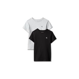 Calvin Klein Jeans M&auml;dchen T-Shirt Packung, 2 Rundhalsausschnitt, reine Baumwolle, Logodruck 14 (164)