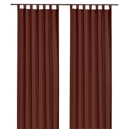 Weckbrodt-Gardinen Vorhang &raquo;Vito&laquo; Schlaufen 1 Stk. tlg. Microvelour, blickdicht, Unifarben, Gardine, Store braun Satin, Polyester 175cm, Schlaufen, 140cm