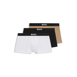 BOSS Herren BOSS Trunk &raquo;3P Trunk BOSS ONE&laquo; mit unifarbenen Bund bunt L