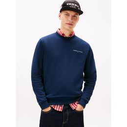 Tommy Jeans Herren Sweatshirt &raquo;TJM REG LINEAR CREW EXT&laquo;, mit Logostickerei blau XXL
