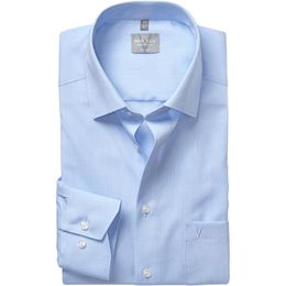 MARVELIS Herren MARVELIS Langarmhemd Businesshemd, comfort fit, New-Kentkragen blau 43, N-Gr