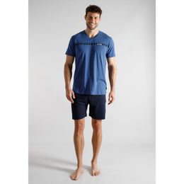Tom Tailor Herren Tom Tailor Shorty aus Baumwolle, Single Jersey, als Sleepwear blau 54