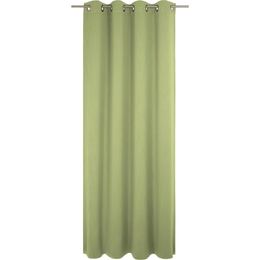 Adam Vorhang &raquo;Uni Collection light&laquo; &Ouml;sen 1 Stk. tlg. aus 100% Bio-Baumwolle, Vorhang nach Wunschma&szlig; gr&uuml;n Baumwolle (Bio-Baumwolle) 225cm, &Ouml;sen, 145cm