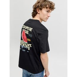 Jack & Jones Jack & Jones Herren T-Shirt &raquo;JORRIVIERA VINTAGE POSTER BACK TEE SS CN&laquo; mit Print schwarz S