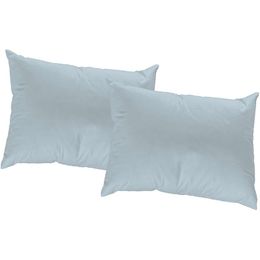 WIRTH Dekokissen &raquo;Newbury&laquo; Kissenh&uuml;lle ohne F&uuml;llung, 2 St&uuml;ck blau Baumwolle, Polyester B/L: 40cm x 40cm, 2 Stk.
