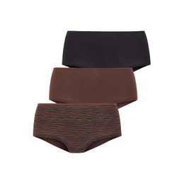 Lascana Damen Lascana Panty &raquo;aus hochwertiger Modal-Qualit&auml;t&laquo; 3er-Pack braun 48/50