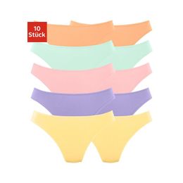 Petite Fleur By Lascana Damen petite fleur by Lascana String 10er-Pack, aus elastischer Baumwolle bunt 32/34