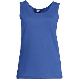 LANDS' END &Auml;rmelloses Top aus Baumwolle in Petite-Gr&ouml;&szlig;e f&uuml;r Damen, Damen, size: petite, Blau, Baumwolle, by Lands' End