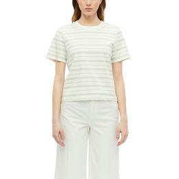 s.Oliver Damen s.Oliver T-Shirt mit Streifen Muster wei&szlig; 44